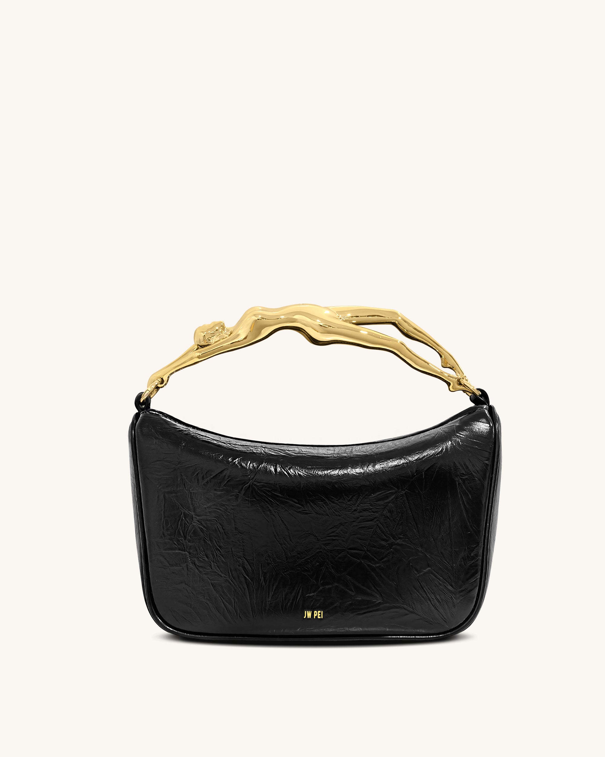 Jenny Human-shaped Handle Handbag - Black | JW PEI